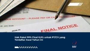 Hak Pakai PPh Final 0,5% untuk PT/CV yang Terdaftar Awal Tahun Ini ...